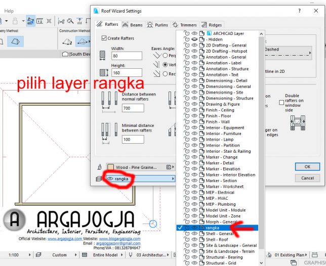 Menampilkan Rangka Atap pada Archicad 9 – Argajogja's Blog