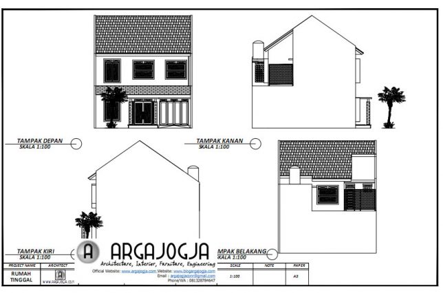 Desain Rumah 2 Lantai dengan Ruang Usaha di Atasnya – Argajogja's Blog