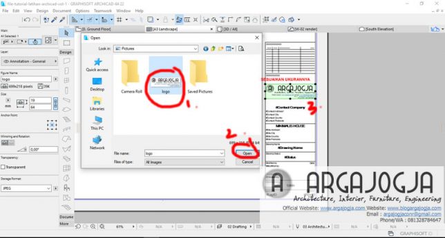 Cara Mengatur Layout Info Project dan Logo Pada Archicad – Argajogja's Blog