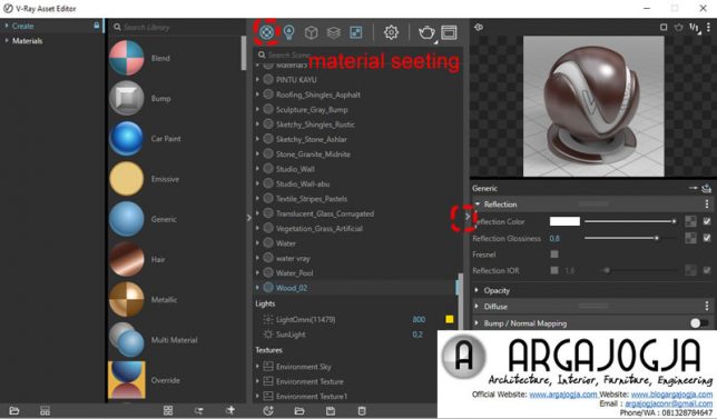 Cara Seeting Material dan Render Vray 4 Sketchup – Argajogja's Blog