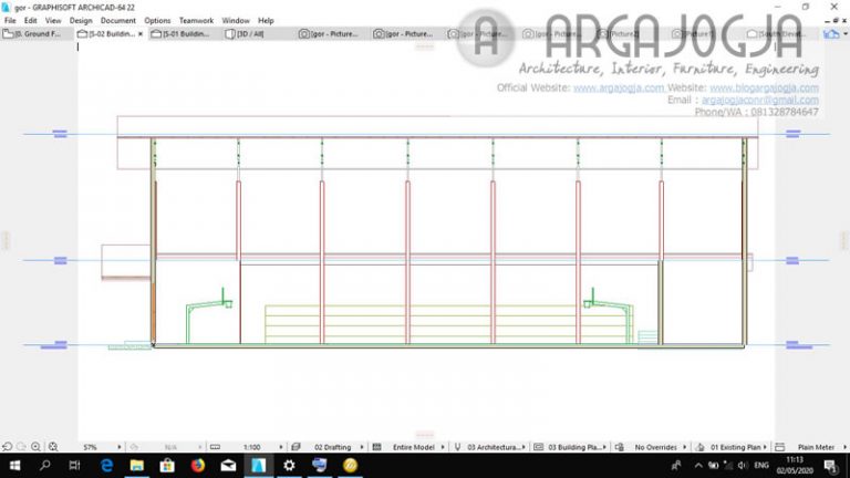 Pemodelan Desain Gor Olah Raga dengan ArchiCAD – Argajogja's Blog