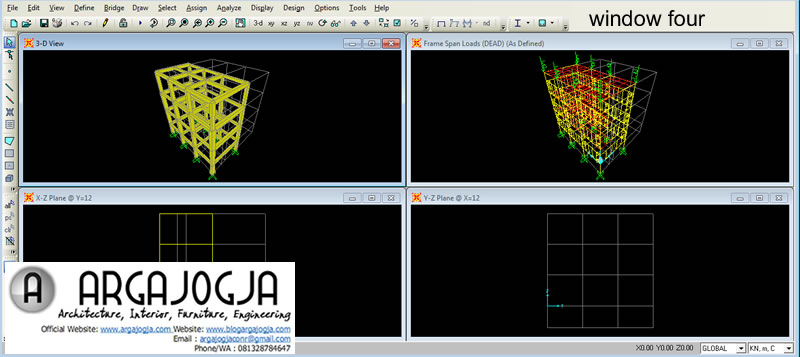 Cara Merubah Tampilan Window SAP2000 – Argajogja's Blog