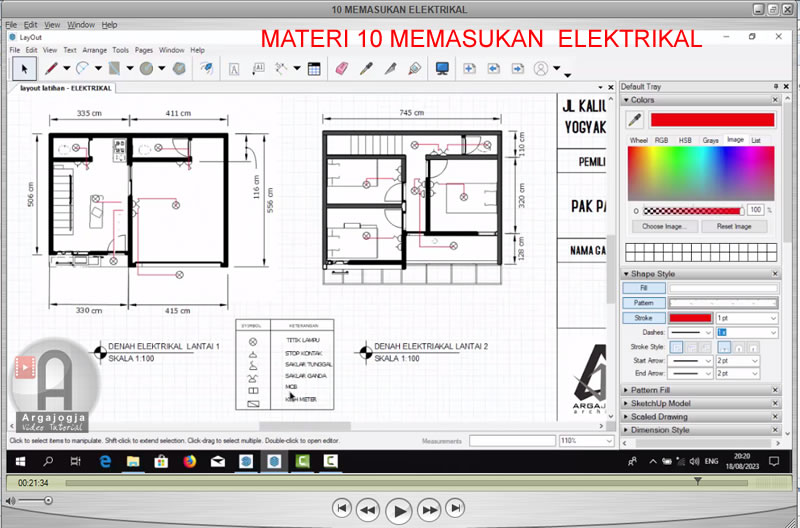 Video Tutorial Membuat Gambar Kerja Rumah 2 Lantai dengan SketchUp 2023 Available Now ...