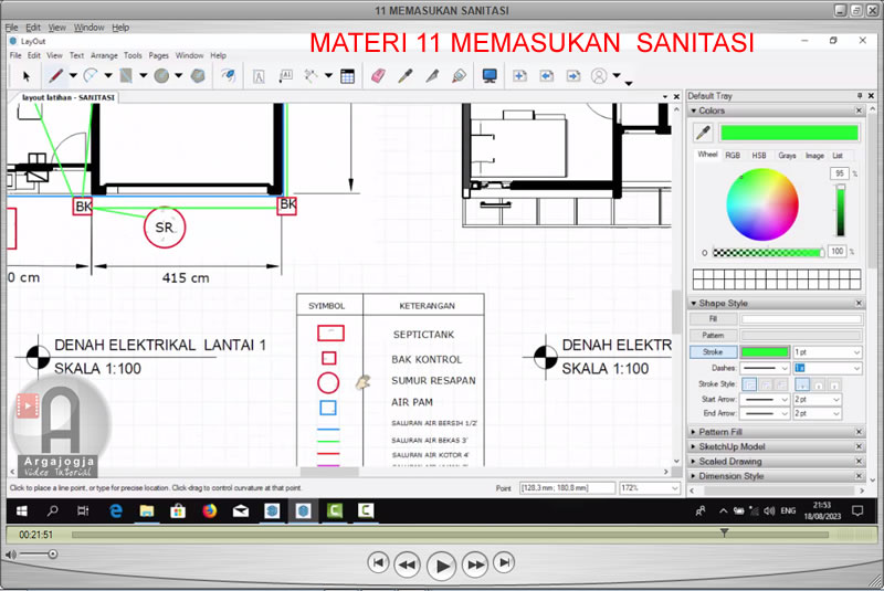 Video Tutorial Membuat Gambar Kerja Rumah 2 Lantai dengan SketchUp 2023 Available Now ...