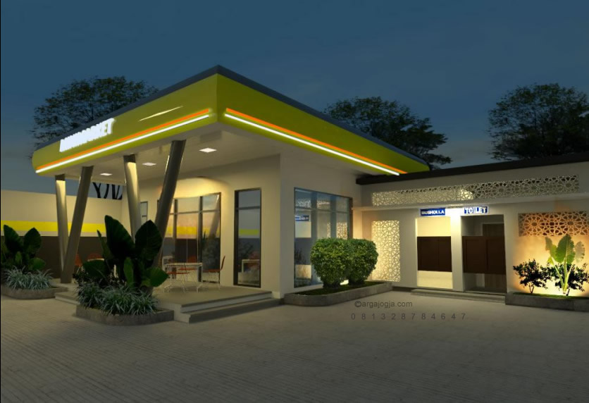 Membangun SPBU Masa Depan: Desain 3D untuk Lahan 1000 Meter Persegi ...