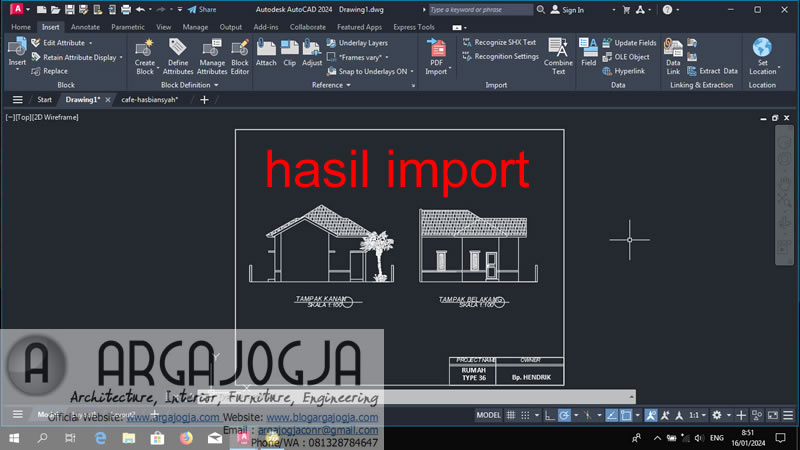 Cara Import File PDF ke dalam AutoCAD 2024 jadi DWG – Argajogja's Blog