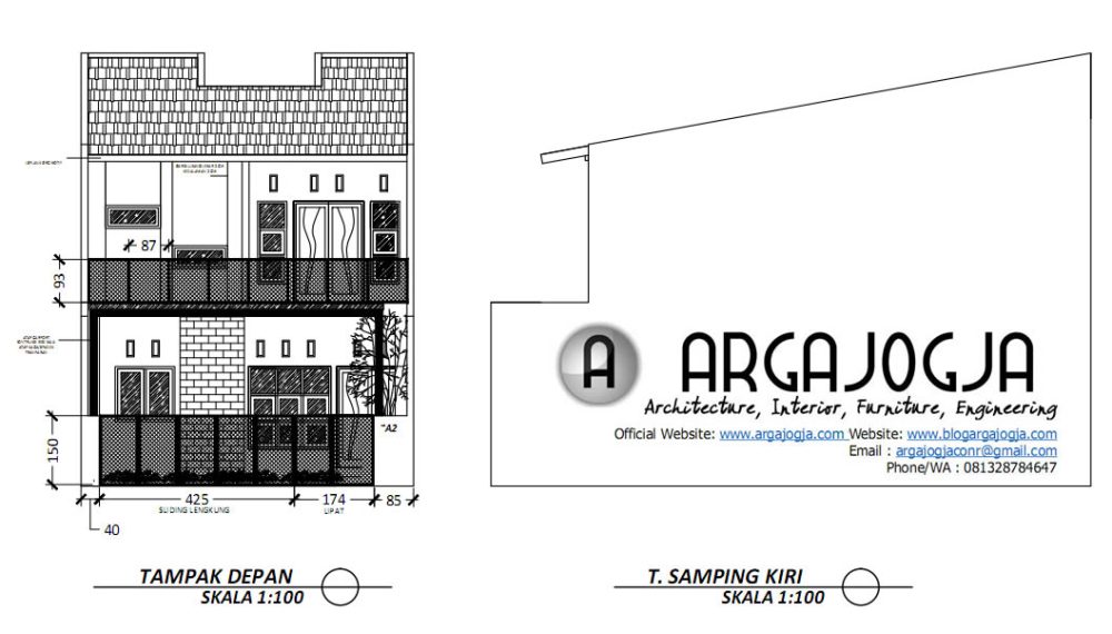 Desain Gambar Layout Gudang dan Kantor pada Lahan Ukuran 16×40 meter ...